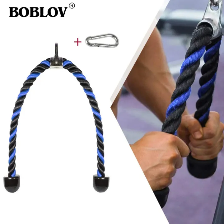 BOBLOV 72/90CM Nylon Drawstring Rope Heavy Duty Biceps Triceps Training ...