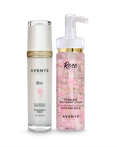 AVENYS SKINCARE SET ROSE LOTION AND SERUM | Lazada