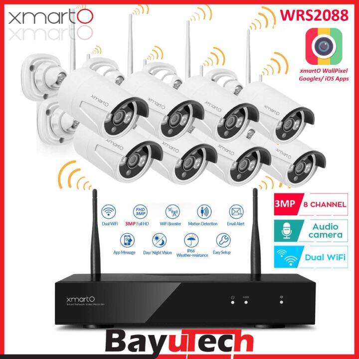 [Dual WiFi] [NEW] xmartO Home Wireless Security Camera System with 4 x ...
