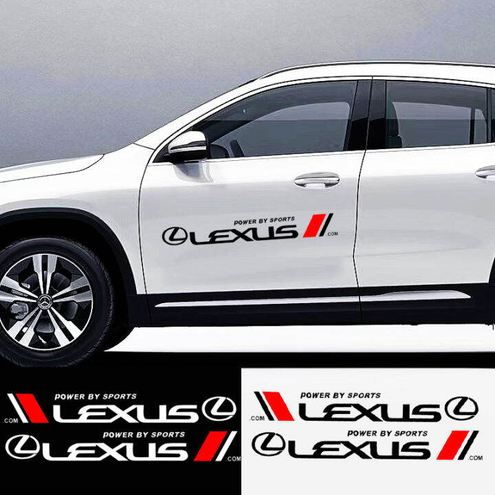 2pcs Body Bumper Retrofit Stickers for Lexus CT ES IS GS LS LX RX UX NX ...