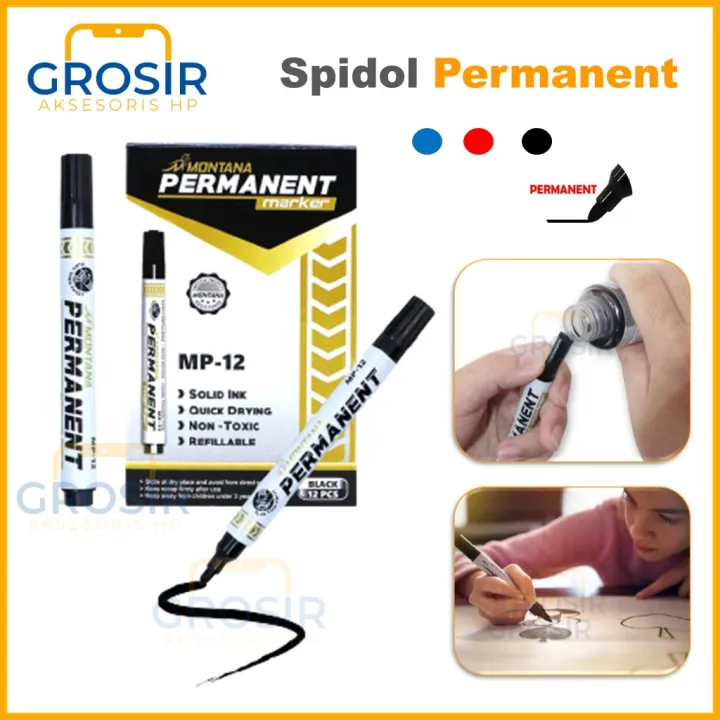 Spidol Permanent marker bisa alat tulis penanda dan menggambar Sepidol ...