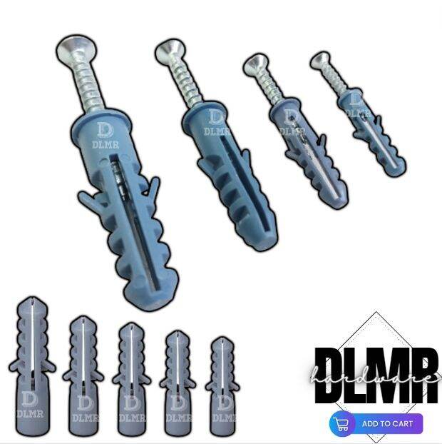 1 SET Tox & Screws Set Small Croaker Wall Anchors Plugs Standard ...