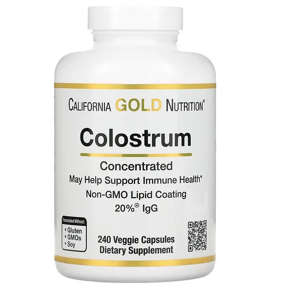California Gold Nutrition, Colostrum, Concentrated, 240 Capsules ...