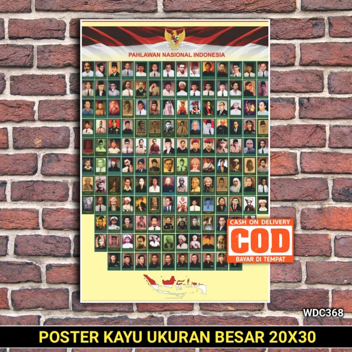 Hiasan Dinding Kayu Pahlawan Nasional Poster Pahlawan Nasional Poster Nu Poster Islami 