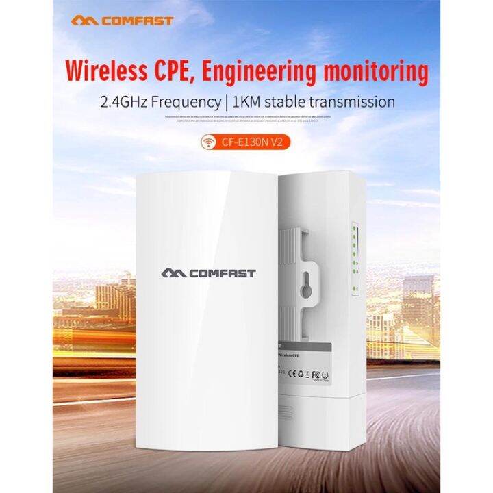 COMFAST E130N Wireless Outdoor CPE AP 1km Long Range 2.4Ghz 300Mbs 5dBi ...