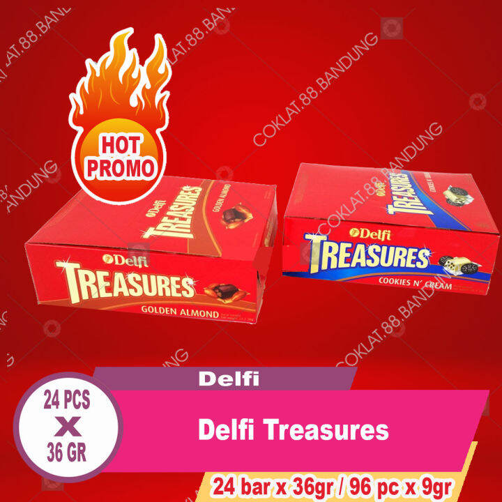 Coklat Delfi Treasures 1 Box Golden Almond, Coklat Delfi Treasure Putih ...