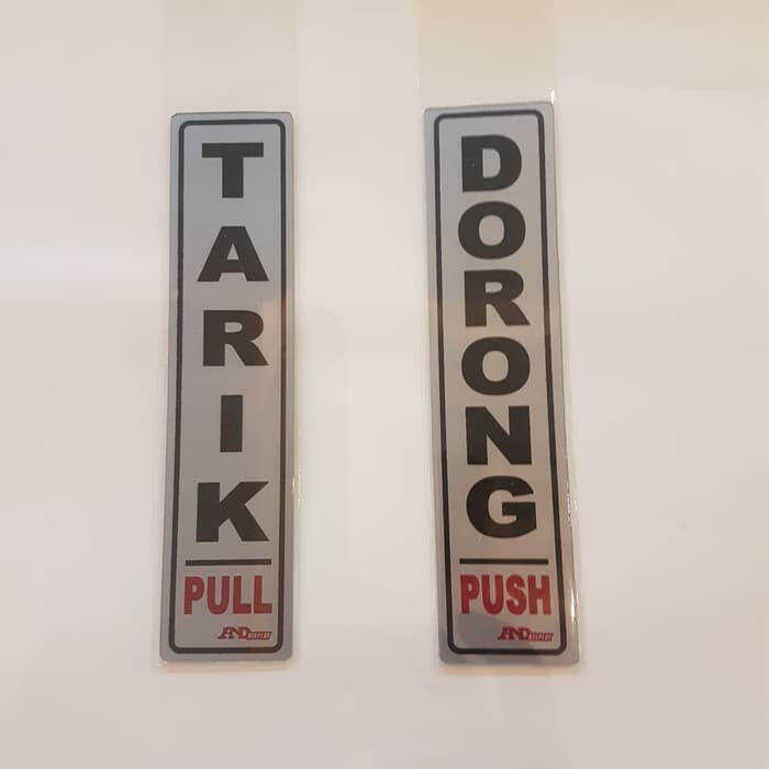 SIGN LABEL STICKER DORONG TARIK PINTU - DOOR SIGN PULL PUSH | Lazada ...