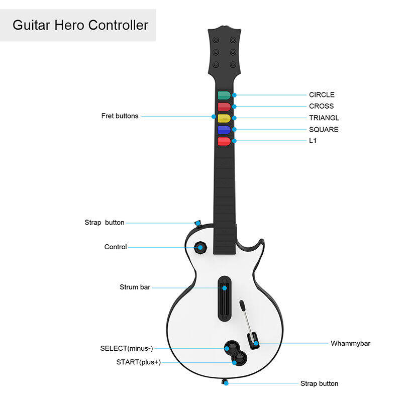 จัดส่งฟรี-doyo Wireless Guitar Hero Controller สำหรับ PC PS3ใช้งานร่วม ...