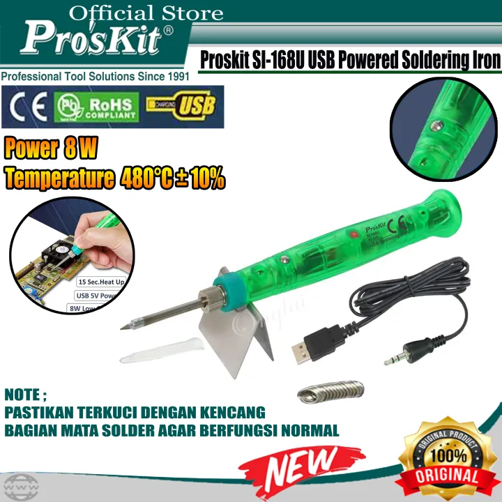 PRO'SKIT USB Powered soldering iron Proskit SI-168U Solder iron menggunakan daya power USB ...