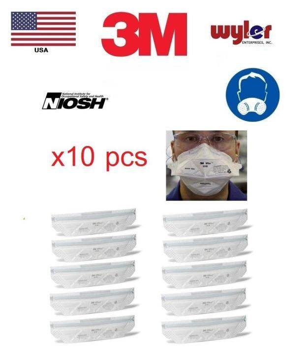 10 PCS. 3M 9105 N-95 V-Flex Particulate Respirator Face Dust Mask ...