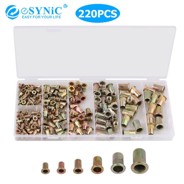 eSYNIC Aluminum Rivnuts Threaded Blind Rivet Nuts Open End Nutsert M3 ...