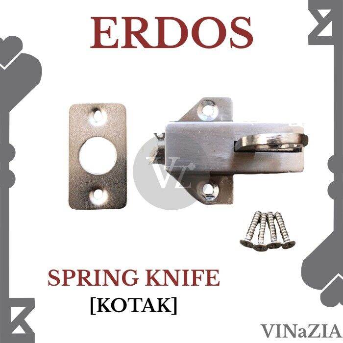 GRENDEL SPRING KNIFE KOTAK / KUNCI JENDELA JUMBO TEBAL 1 SET | Lazada ...