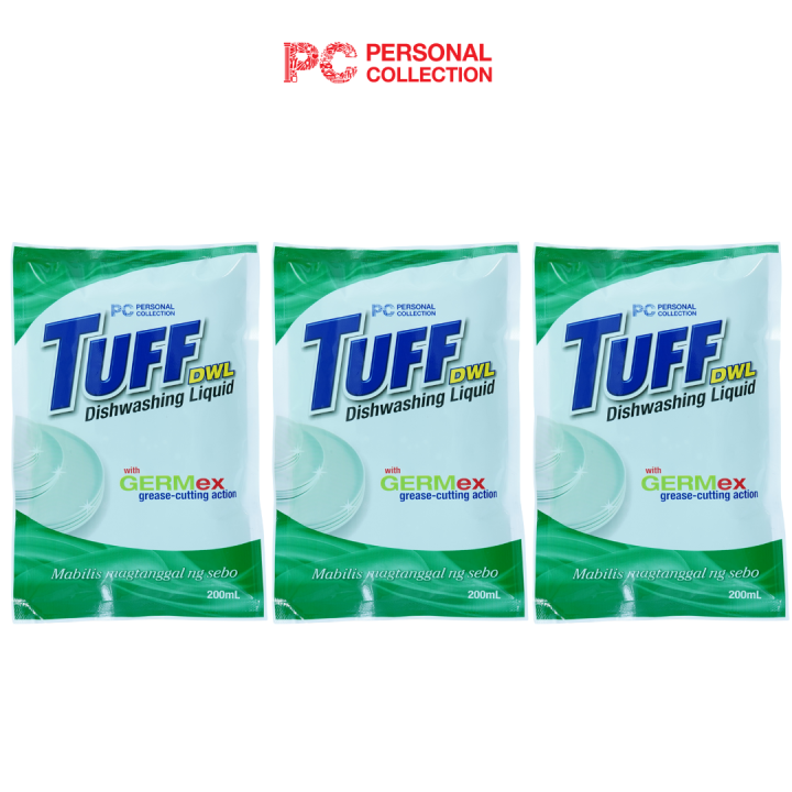 PERSONAL COLLECTION Tuff Dishwashing Liquid with GERMEX 200ml 3 Pouch ...