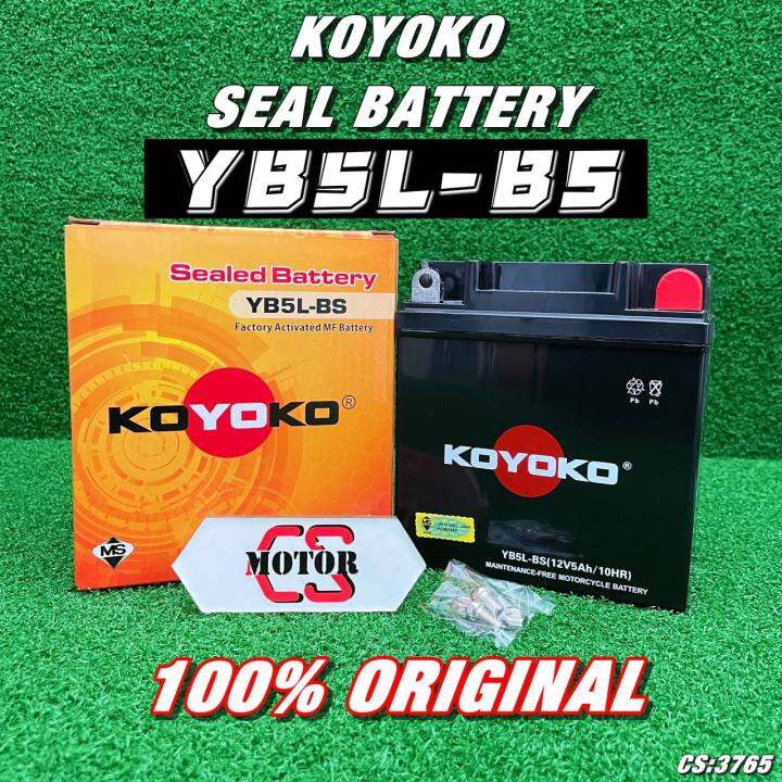 KOYOKO BATTERY YB5L SEAL BATTERY HONDA EX5 DREAM STARTER YAMAHA Y125Z ...