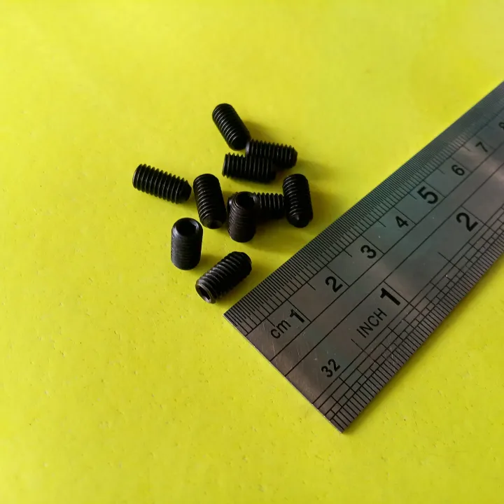 BAUT L TANAM M5 X 10 BAJA / BAUT L TANAM M5X10 / BAUT L SET M5X10 BAJA HITAM SOCKET SET SCREW ...