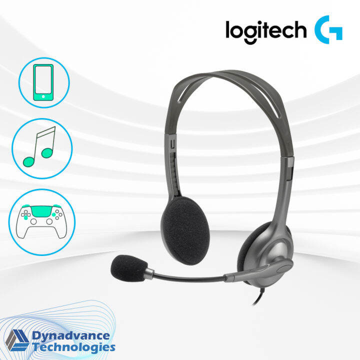 Logitech Stereo Headset H110 3.5mm dual plug computer headset | Lazada PH