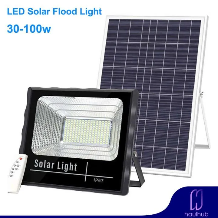 45w Solar LED Flood Light Garden Solar Split Panel Light Indoor Home ...
