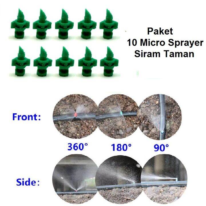 Paket Isi 10 Micro Jet Sprayer 180 Degree Spray Nozzle Derajat ...