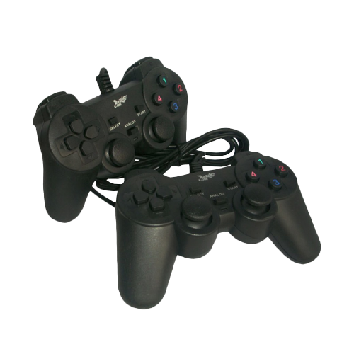 STIK PS USB GAMEPAD DOUBLE HITAM E-SMILE PC DUAL SHOCK CONTROLLER USB ...