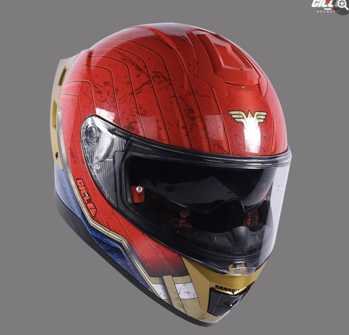 Full face Helmet | Falcon Wonder Woman | D ring Dual Visor with FREE Extra Lens | Gille | Lazada PH