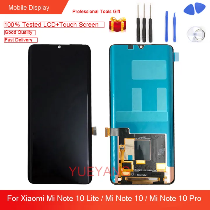 ต้นฉบับใหม่สำหรับ Xiaomi Mi Note 10 Lite / Mi Note 10 / Mi Note 10 Pro AMOLED จอแสดงผล LCD Touch ...