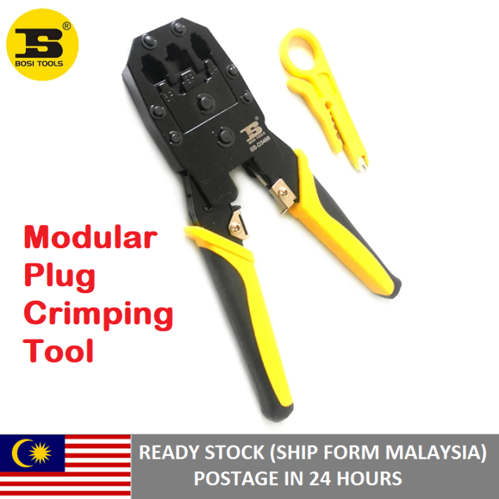 RJ45 RJ11 Network Lan Wire Crimper Plier Stripper Crimping Tool Cat5 ...
