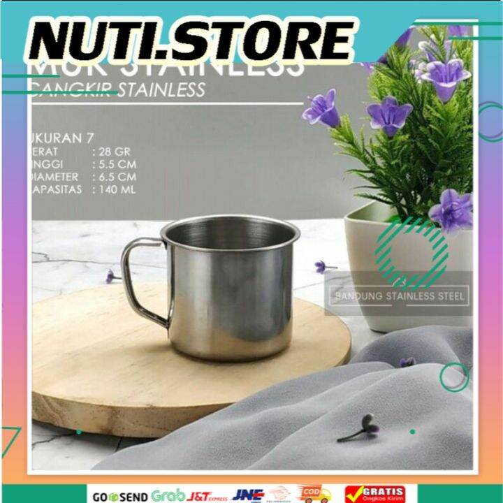 Gelas Cangkir Stainless ~ Cangkir Kopi Stainless @NUTI.STORE | Lazada ...