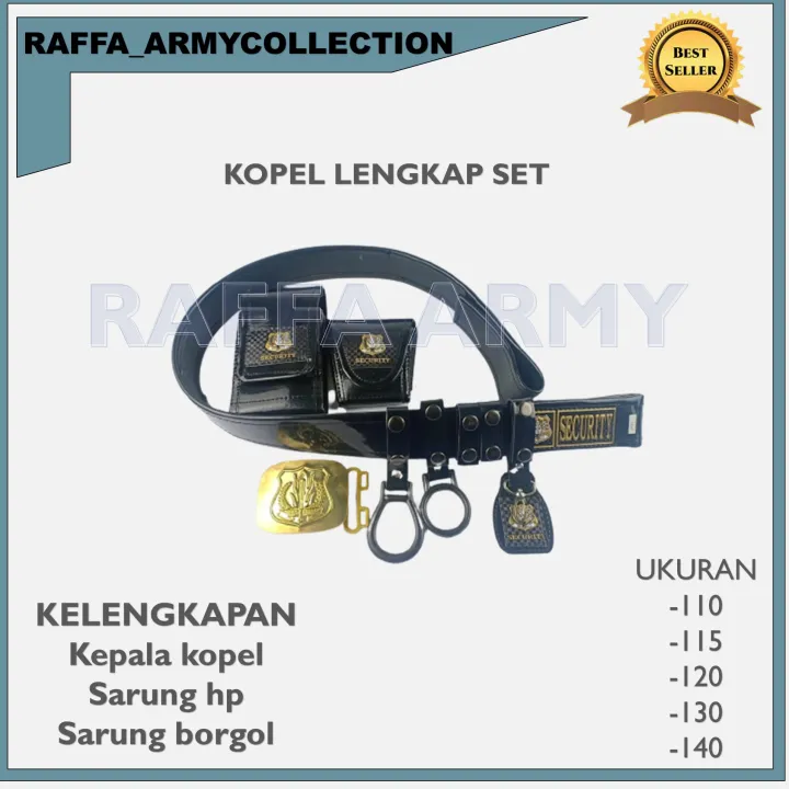 SABUK LENGKAP SATPAM TERBARU / KOPEL RIM SATPAM / SABUK PDH LENGKAP ...