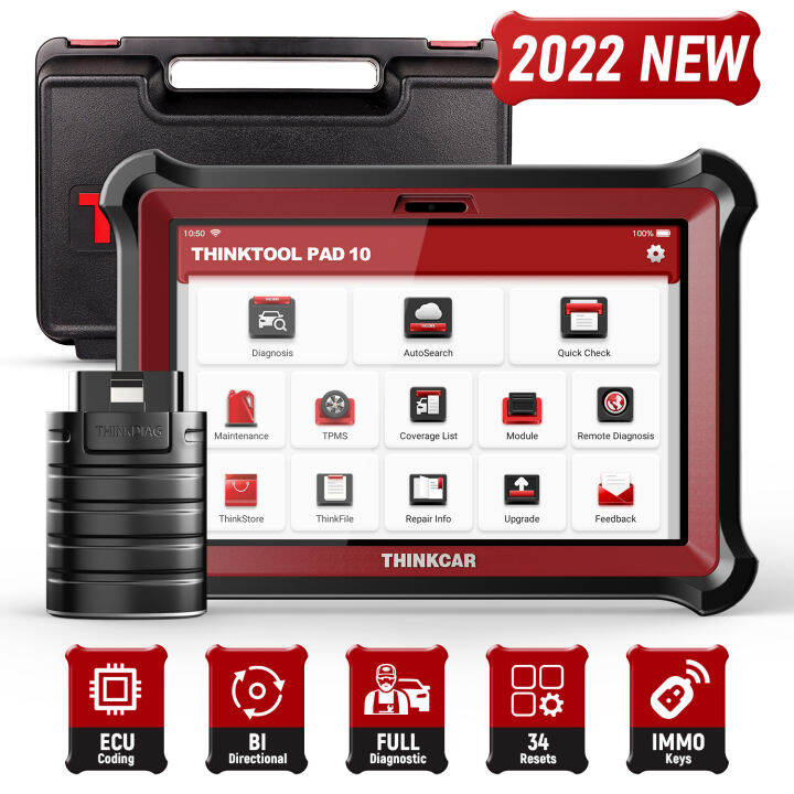 THINKCAR THINKTOOL PAD10 Professional ECU Coding Programming OBD2 Scan ...