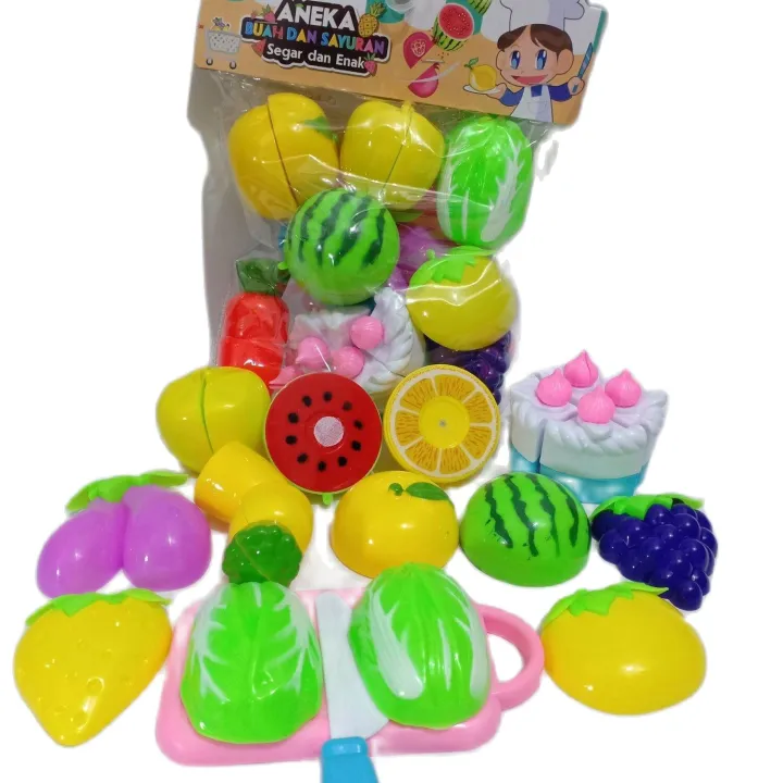 COD MAINAN ANEKA BUAH DAN SAYURAN ADA KUE CAKE/ MAINAN BUAH BUAHAN DAN ...