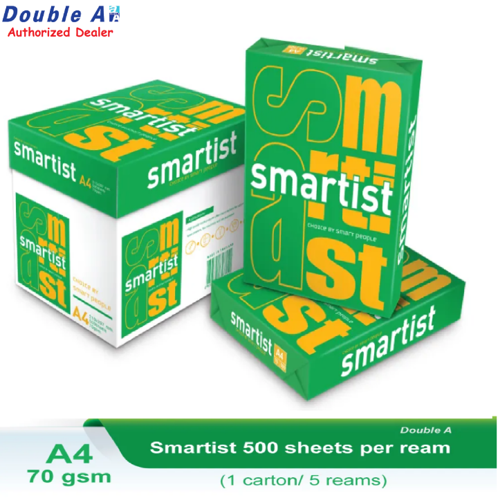 DOUBLE A Smartist A4 Paper 70gsm 2500 Sheets (5 ream per box) | Lazada