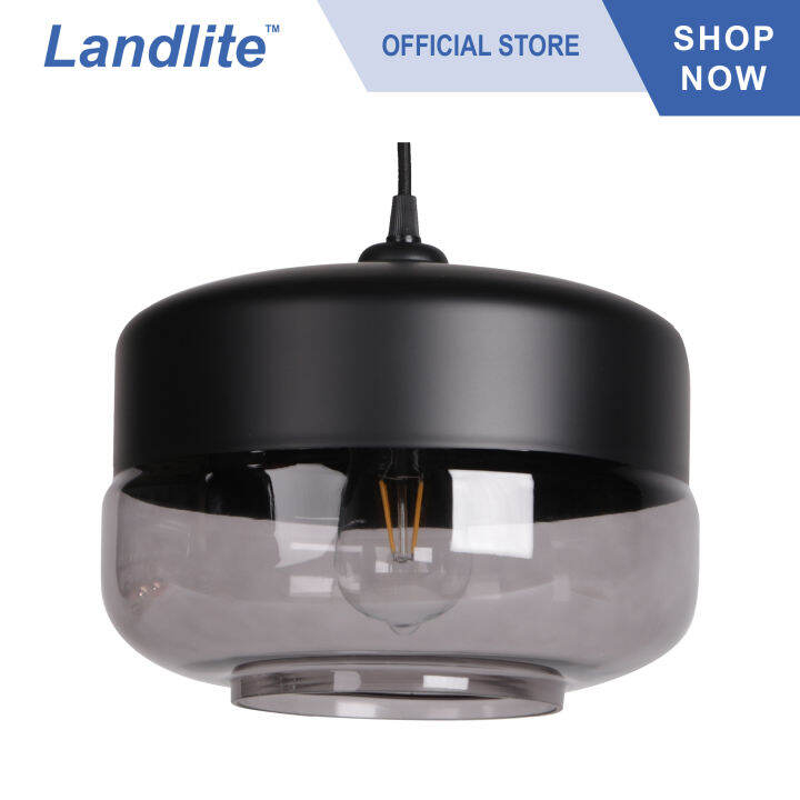 Landlite Pendant Light LLPL-030-E27 260MM GL BLK | Lazada PH