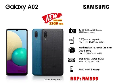 Samsung Galaxy A02 Price in Malaysia & Specs - RM399 | TechNave