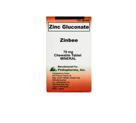 ZINBEE Zinc gluconate 70mg 100 Chewable Tablet | Lazada PH