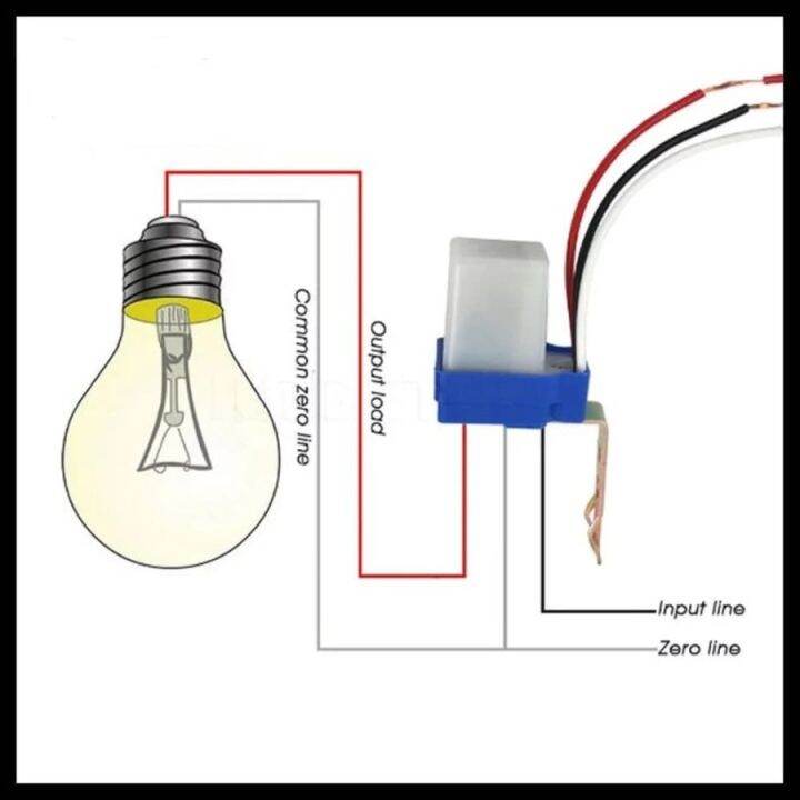 Sensor Cahaya Photo Foto Cell Electric Lighting Control AC 220V ...