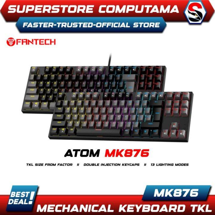 Fantech ATOM MK876 RGB Gaming Mechanical Keyboard TKL | Lazada Indonesia