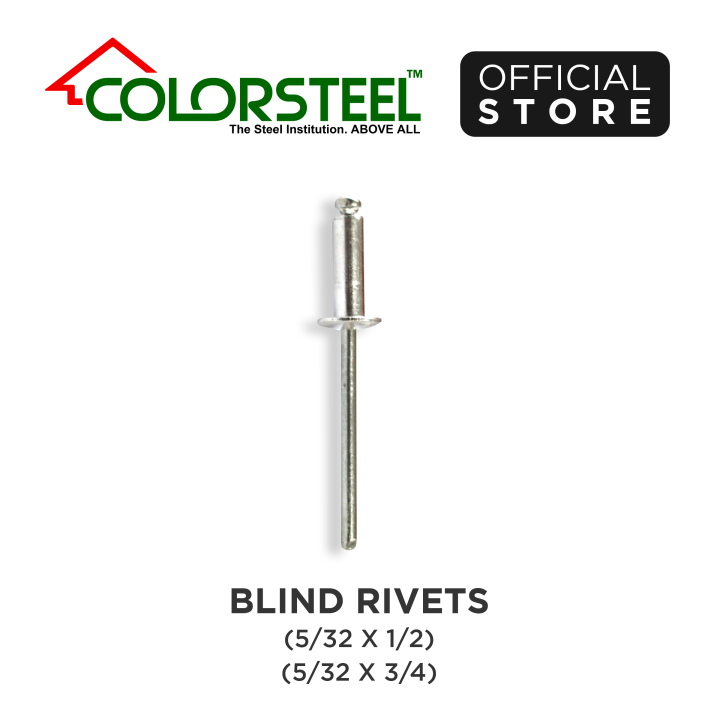 Colorsteel Blind Rivets | 5/32 x 1/2, 5/32 x 3/4 | 1 PC | Lazada PH
