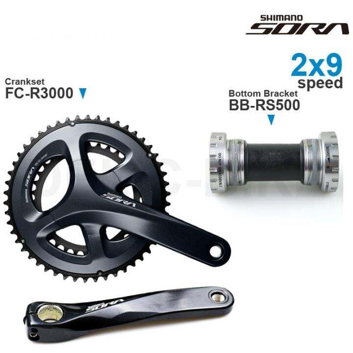 SHIMANO SORA R3000 2X9-Speed Groupset With FC-R3000 Crankset And BB ...