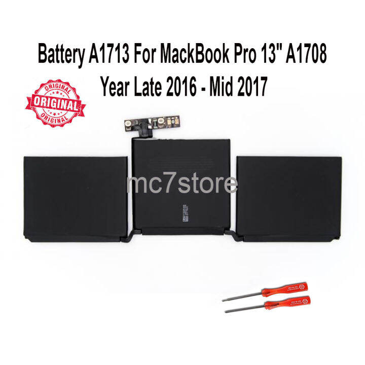 Original Battery A1713 For MackBook Pro 13 Inch A1708 Late 2016 to Mid ...