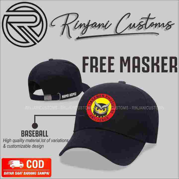 TOPI LOGO DENSUS 88.TOPI BASEBALL LOGO DENSUS.KEREN BERKUALITAS .BISA ...