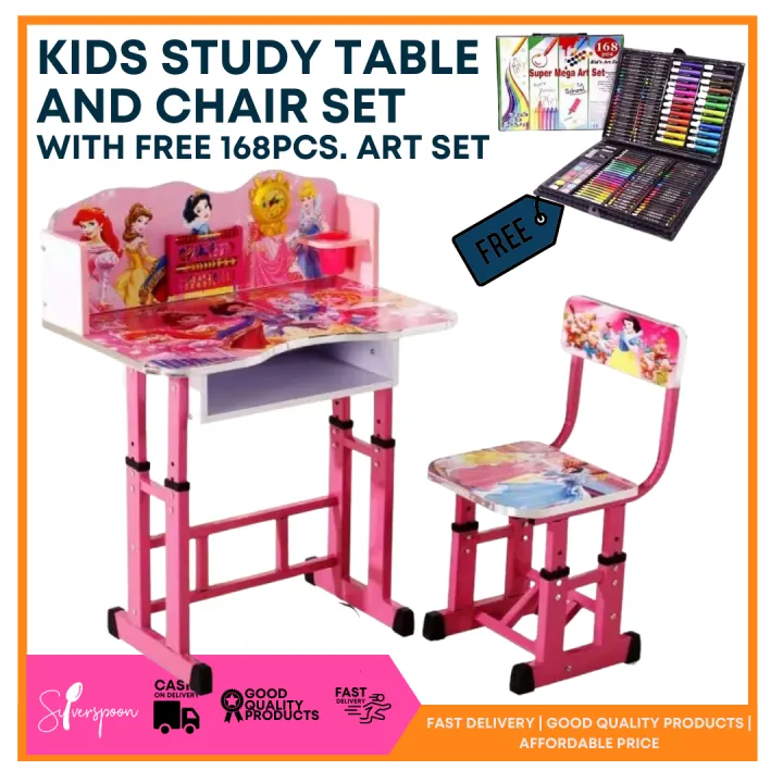 Character Study Table for Kids with FREE 168PCS. ART SET, Study Table ...