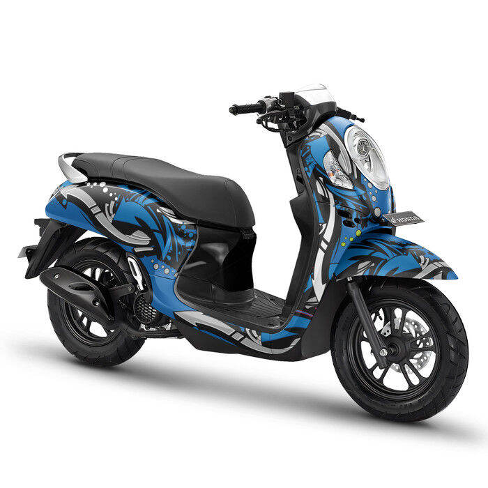 Decal Full body Stiker Honda Scoopy 2021 2023 2022 2020 Grafity 4 Biru ...
