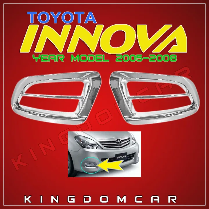 Foglamp Cover (Chrome) for Toyota Innova 2005 2006 2007 2008 (Gen-1 ...