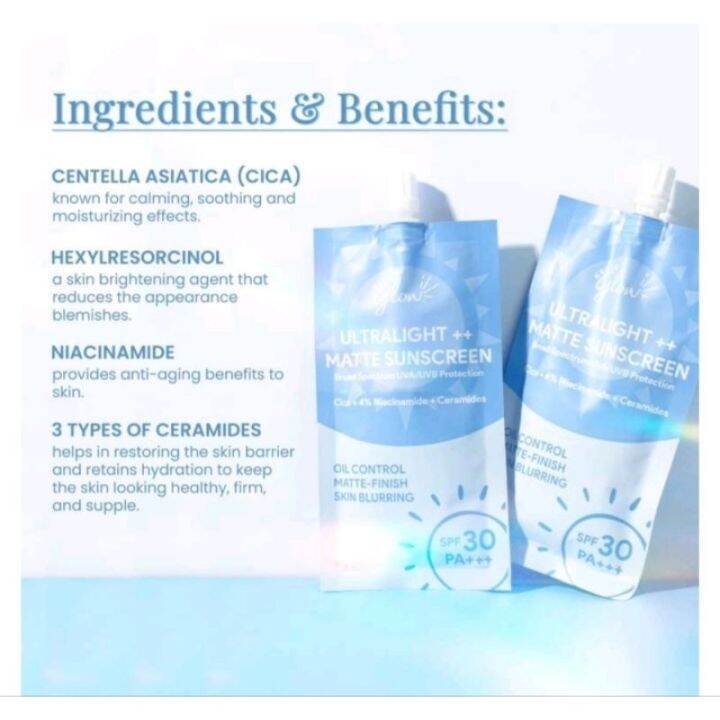 HELLO GLOW ULTRALIGHT MATTE SUNSCREEN SPF30 | Lazada PH