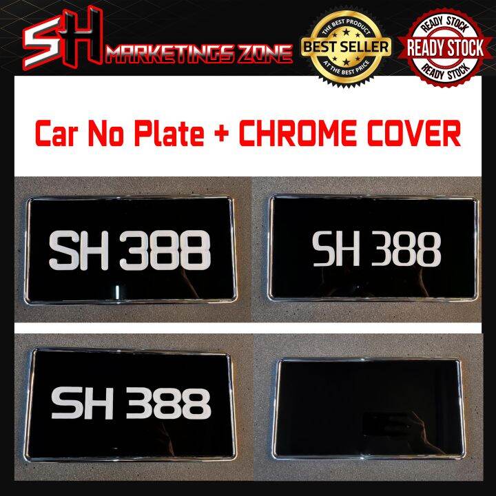 Customized Car Number Plate NO PLATE KERETA with Chrome Cover Frame ...