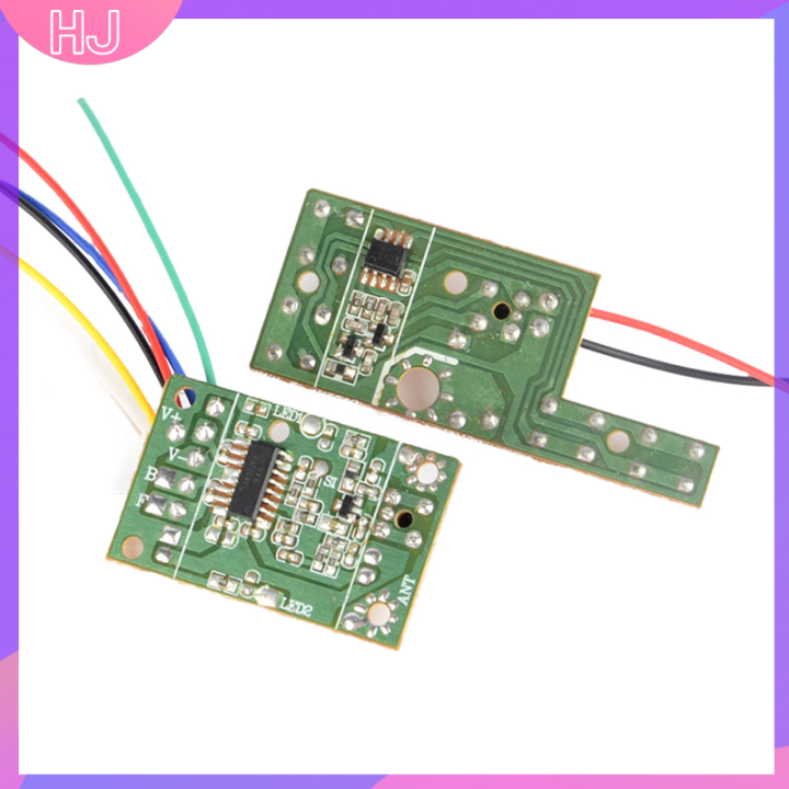 【HJ】 4CH รีโมต RC รีโมต27MHz แผงรับและส่งสัญญาณ4แชนเนลเปิดตัวบอร์ดตัวรับอุปกรณ์แต่งรถ RC ...