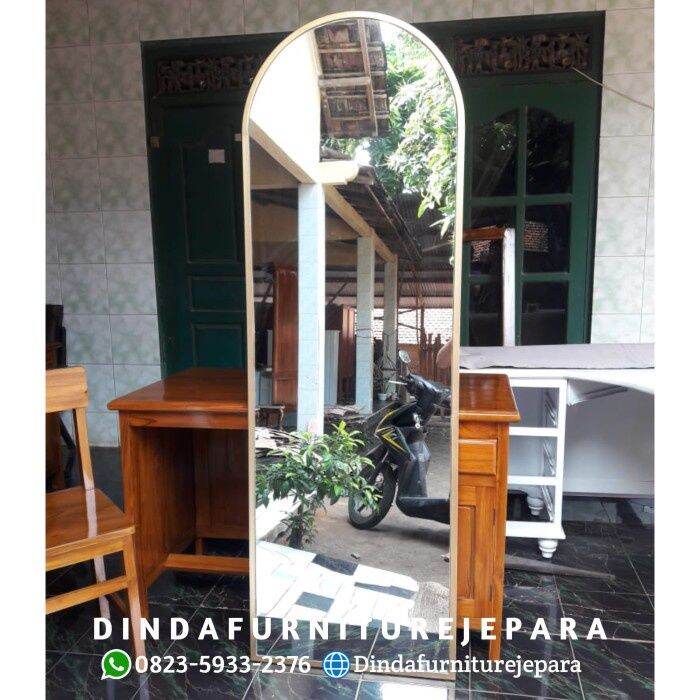 CERMIN FULL BODY FRAME BESI - CERMIN BADAN GOLD - CERMIN STANDING ...