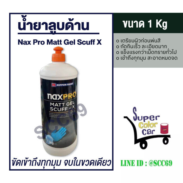 Naxpro Matt Gel Scuff-X แนกซ์โปร น้ำยาลูบด้าน เตรียมผิวก่อนพ่นสี Nax Pro - ขนาด 1 Kg | Lazada.co.th