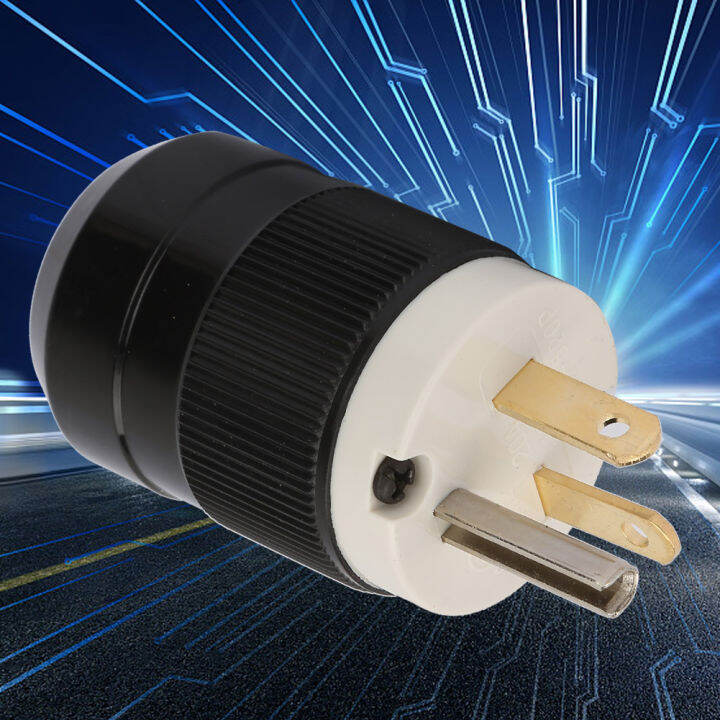 US Power Plug, 125V 3 Holes Waterproof Industrial Grade 3 Poles Plugs ...