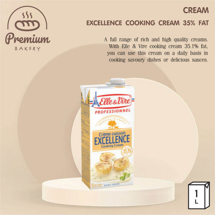 ELLE&VIRE | Excellence Cooking Cream 35% Fat - 1L | Lazada.co.th